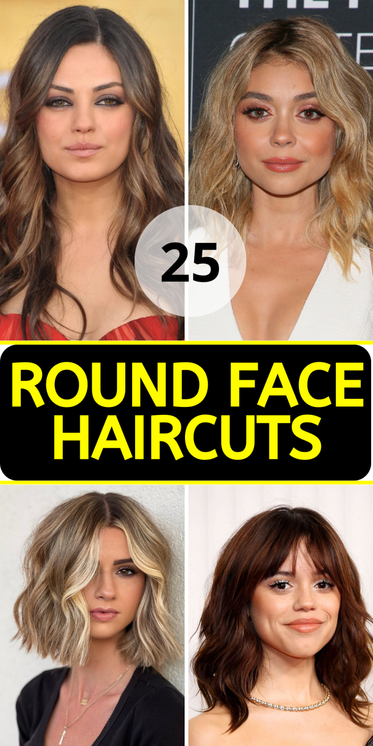 25 Stunning Round Face Haircuts That Will Flatter Your Look! - divagaze.com