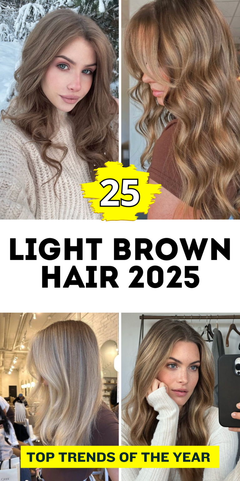 25 Stunning Light Brown Hair Ideas for 2025: From Natural Waves to Bold ...