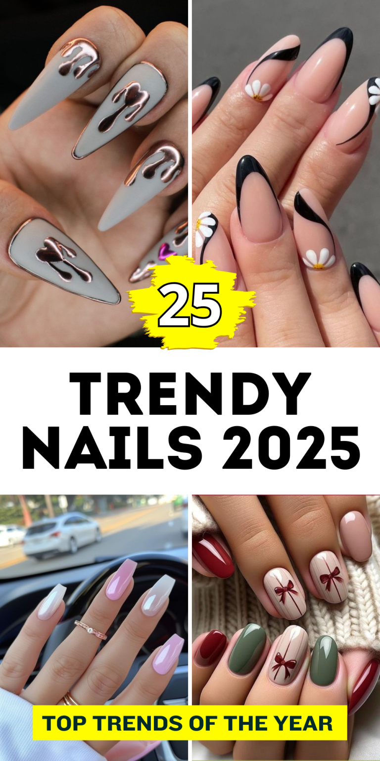 25 Trendy Nails Ideas 2025: Must-Try Designs for Every Season ...