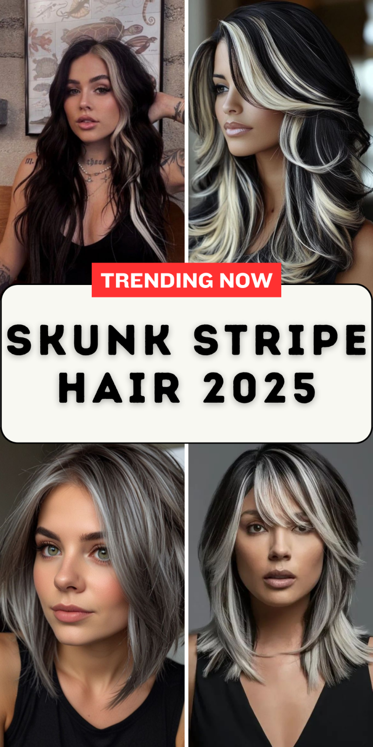 22 Skunk Stripe Hair 2025: Bold and Stylish Ideas to Rock This Trend ...