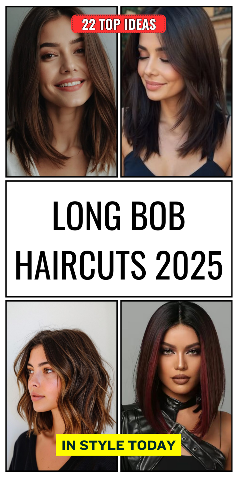 22 Long Bob Haircuts 2025: The Most Stylish Trends for Every Hair Type ...