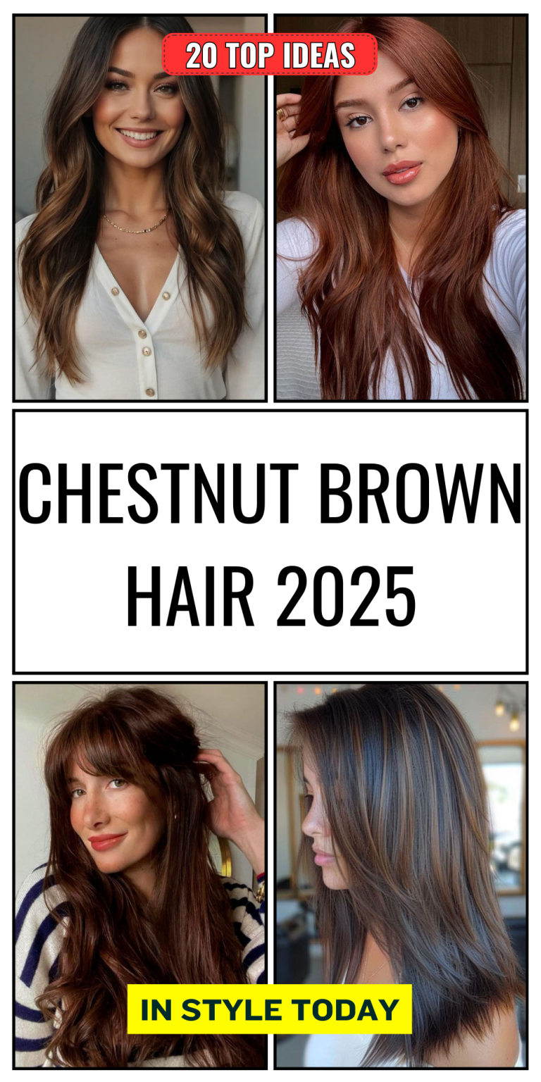 20 Chestnut Brown Hair 2025: Trendy Ideas to Transform Your Look ...