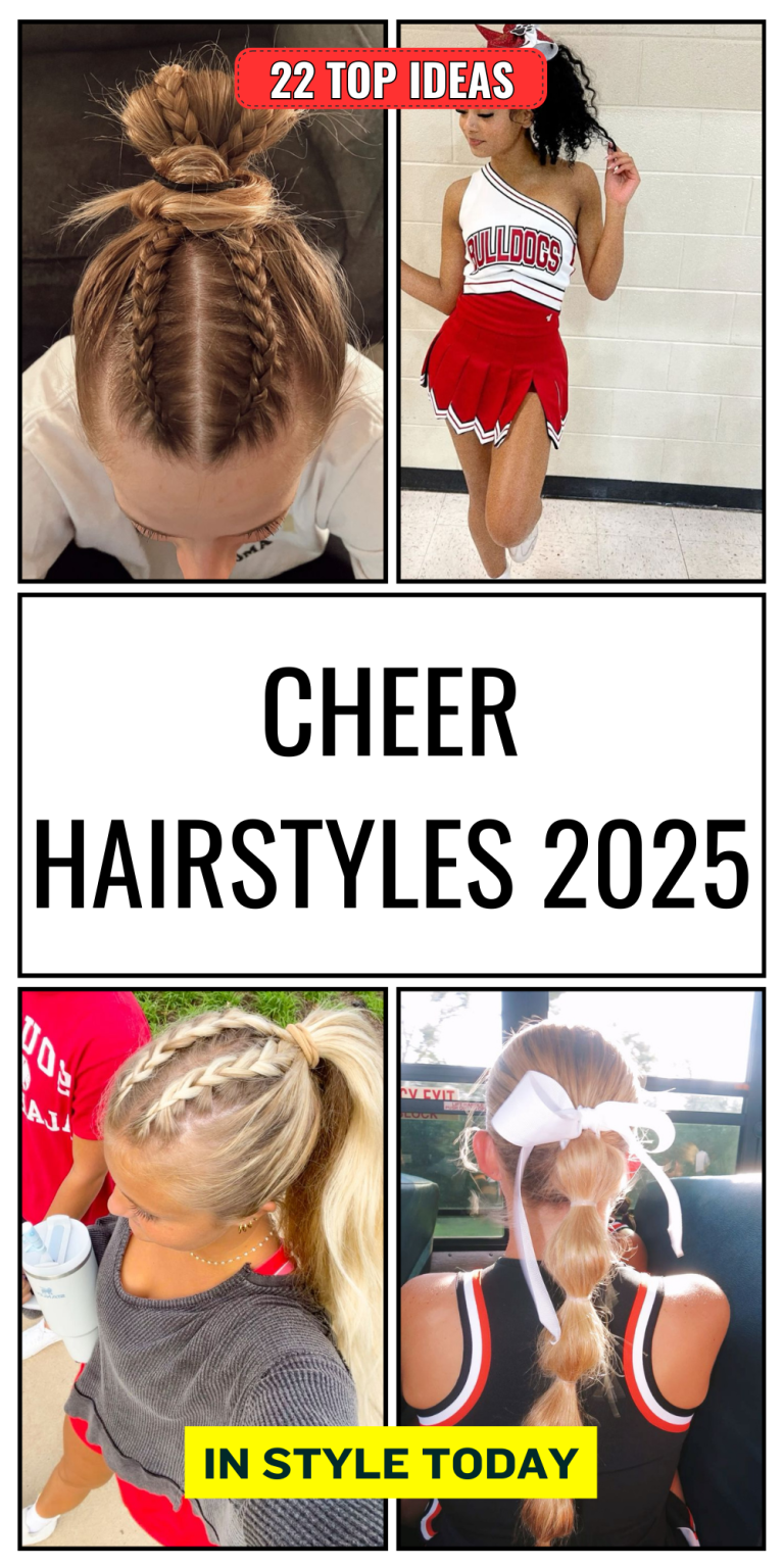22 Cheer Hairstyles 2025: Trendy Looks for Sidelines, Games, and School ...
