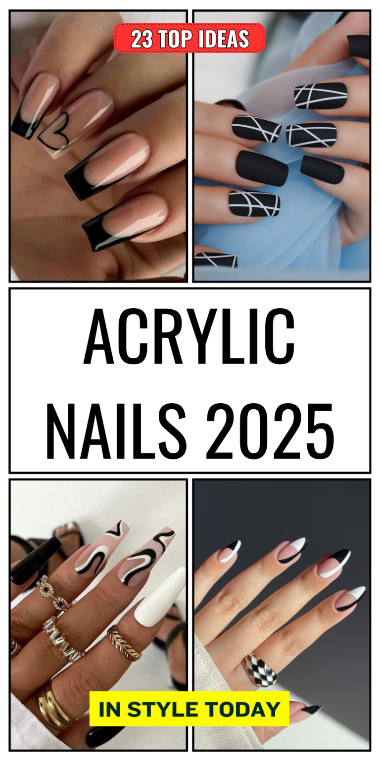 23 Acrylic Nails Ideas 2025: Trendy Designs for Every Occasion and ...