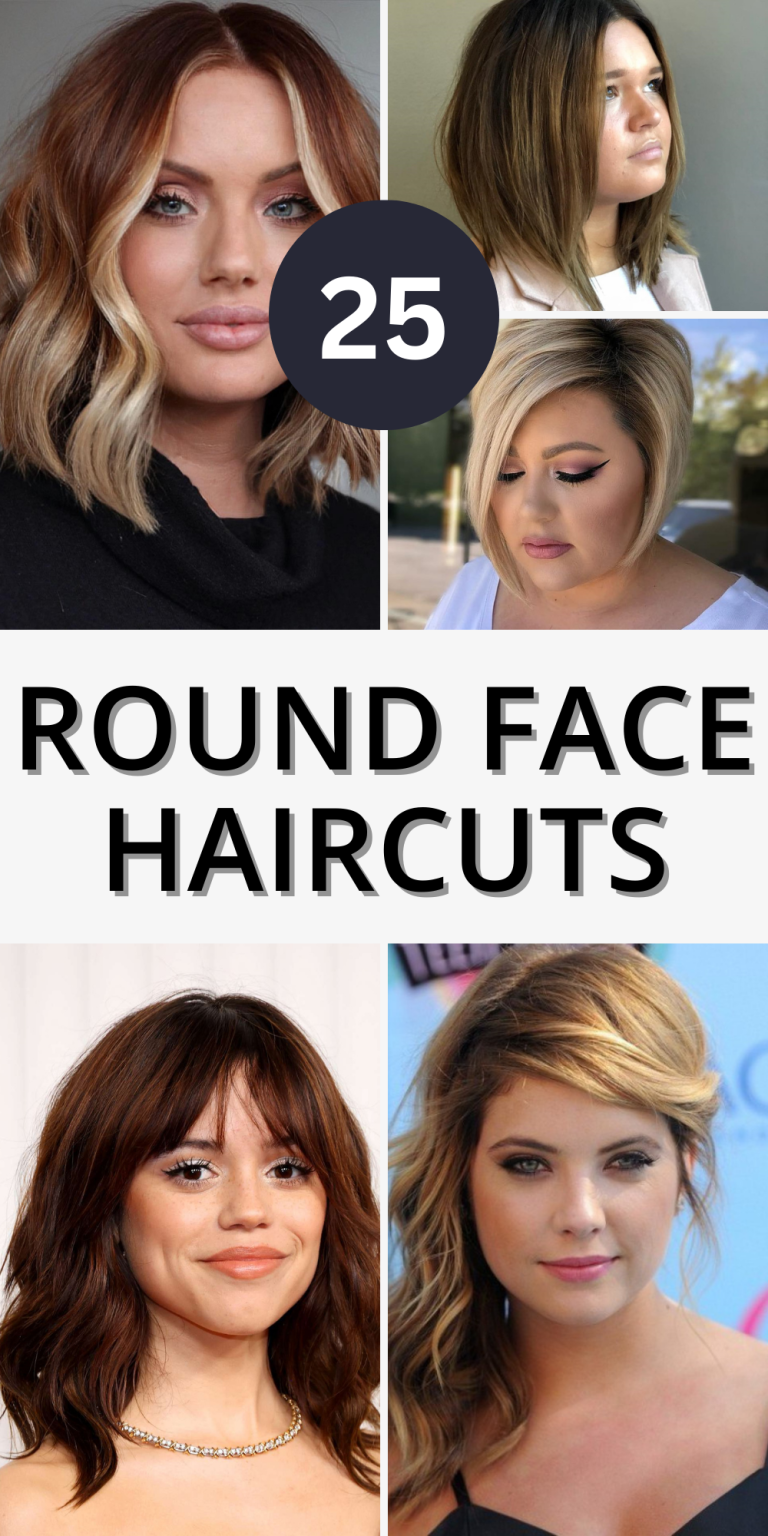25 Stunning Round Face Haircuts That Will Flatter Your Look! - divagaze.com