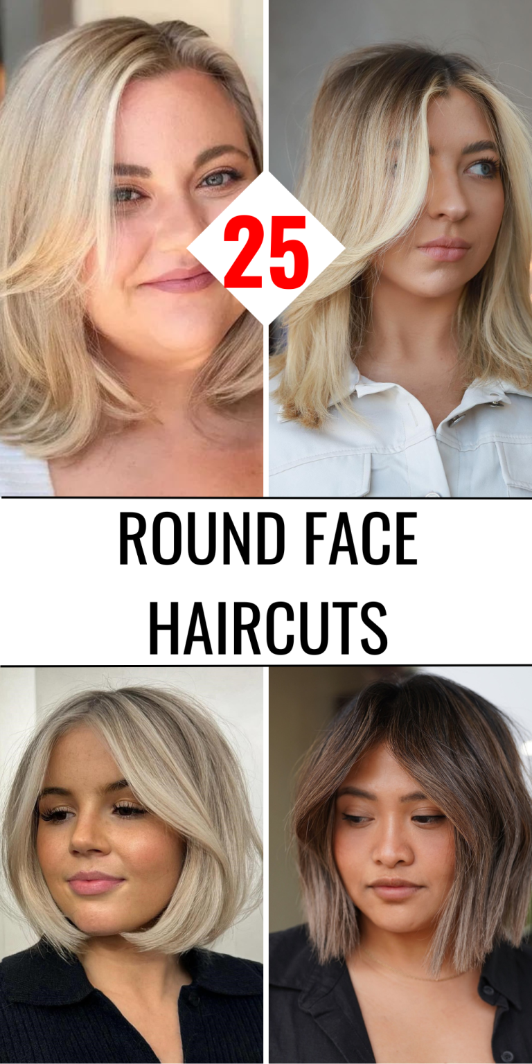25 Stunning Round Face Haircuts That Will Flatter Your Look! - divagaze.com