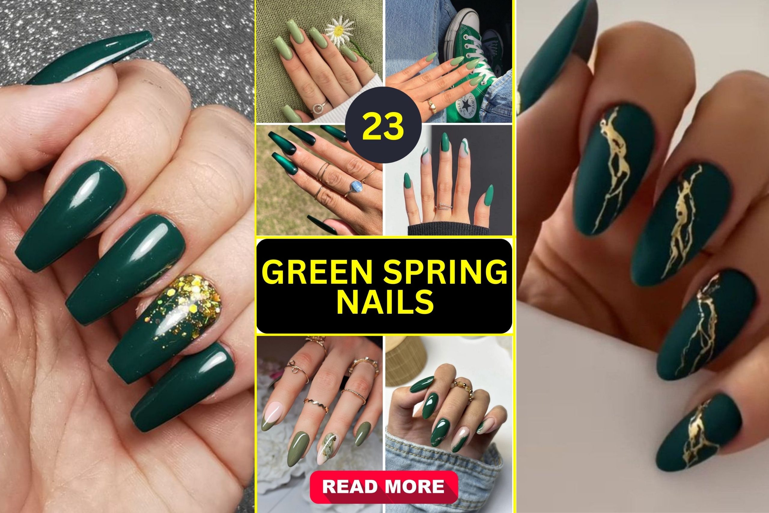 23 Green Spring Nails: Stunning Ideas to Refresh Your Look This Season ...
