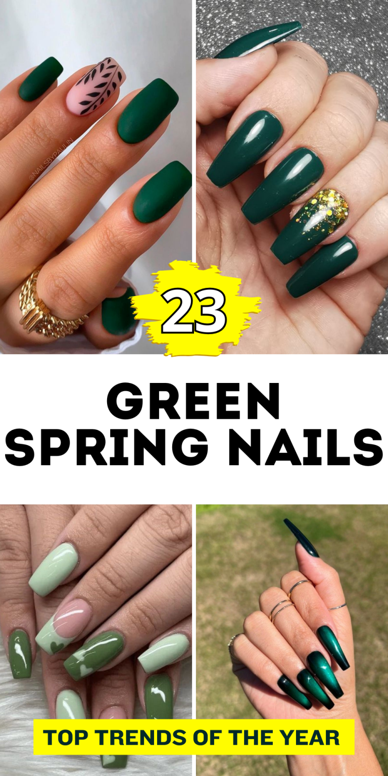 23 Green Spring Nails: Stunning Ideas to Refresh Your Look This Season ...