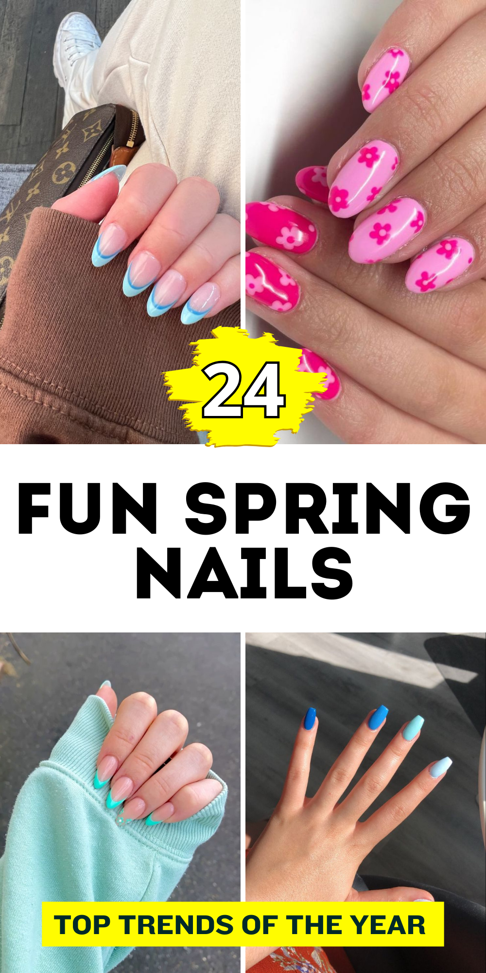 24 Fun Spring Nails Ideas to Refresh Your Look with Playful Colors and ...