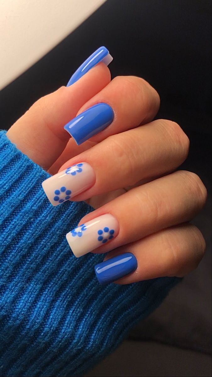 26 Blue Spring Nails to Refresh Your Look - divagaze.com