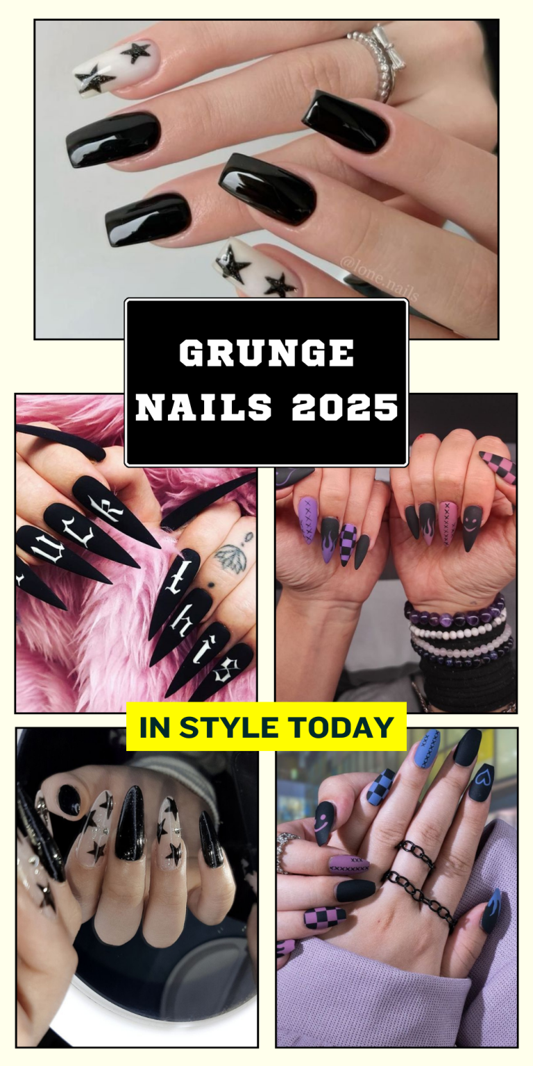 23 Grunge Nails Ideas 2025: Bold, Edgy, and Trendy Designs to Elevate ...