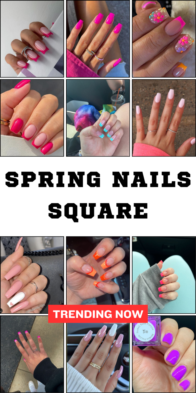 21 Spring Nails Square: Trends and Inspiration for the Perfect Spring ...