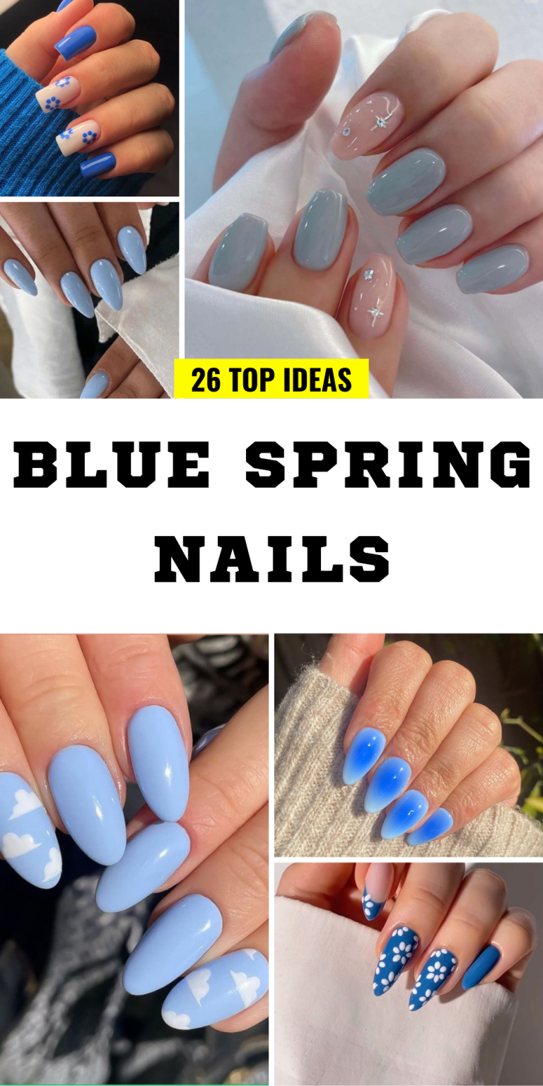 26 Blue Spring Nails to Refresh Your Look - divagaze.com