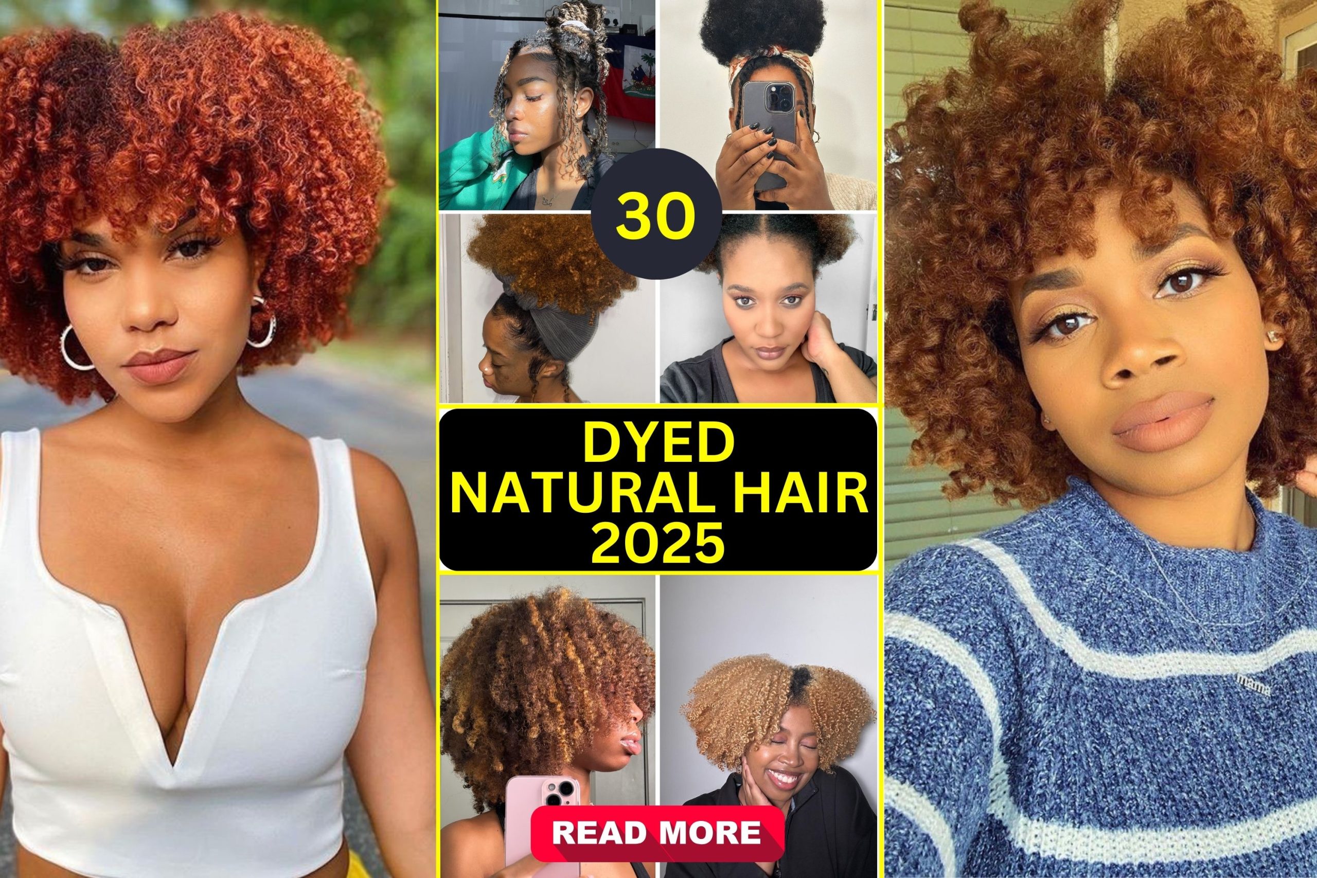 30 Dyed Natural Hair 2025 Ideas: Vibrant Colors, Bold Highlights, and ...