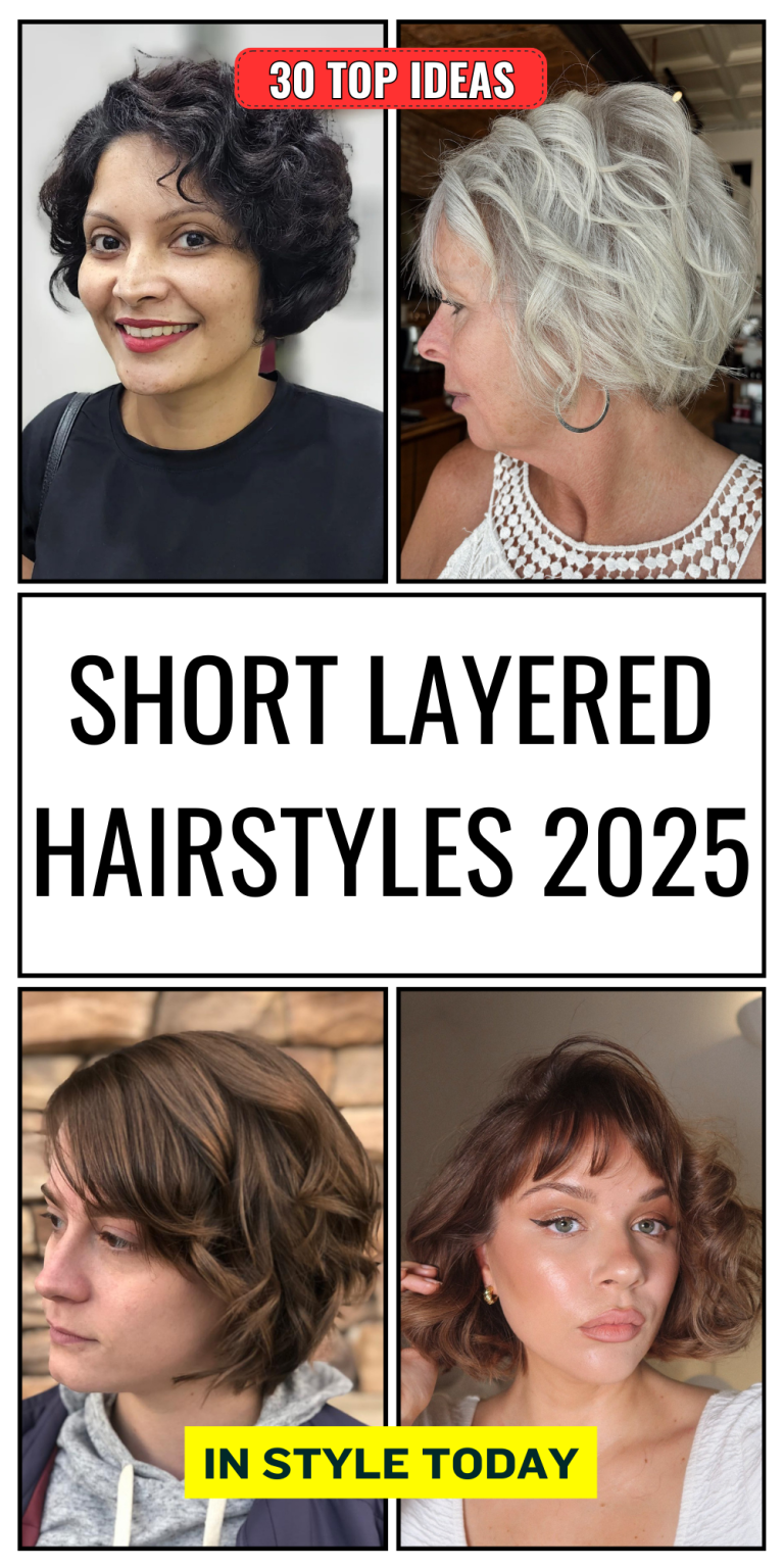 30 Short Layered Hairstyles 2025: Trendy Cuts to Elevate Your Look ...