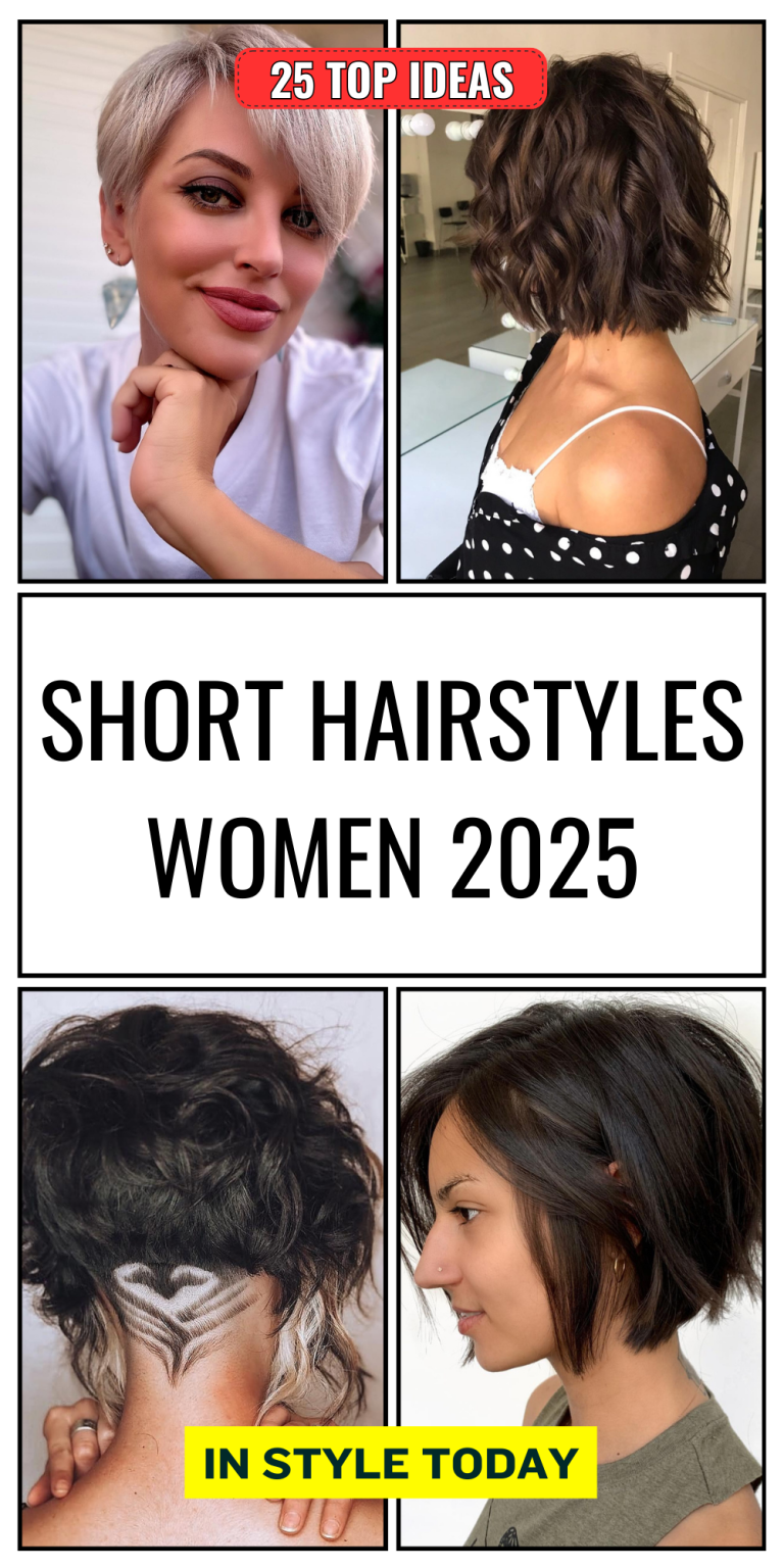 25 Short Hairstyles Women 2025: Trendy Cuts You’ll Want to Try Right ...