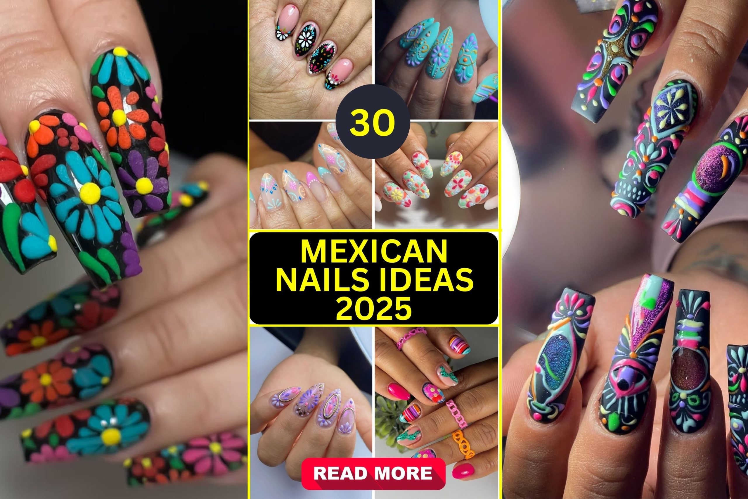 30 Mexican Nails Ideas 2025: Vibrant, Cute and Trendy Designs You Need ...