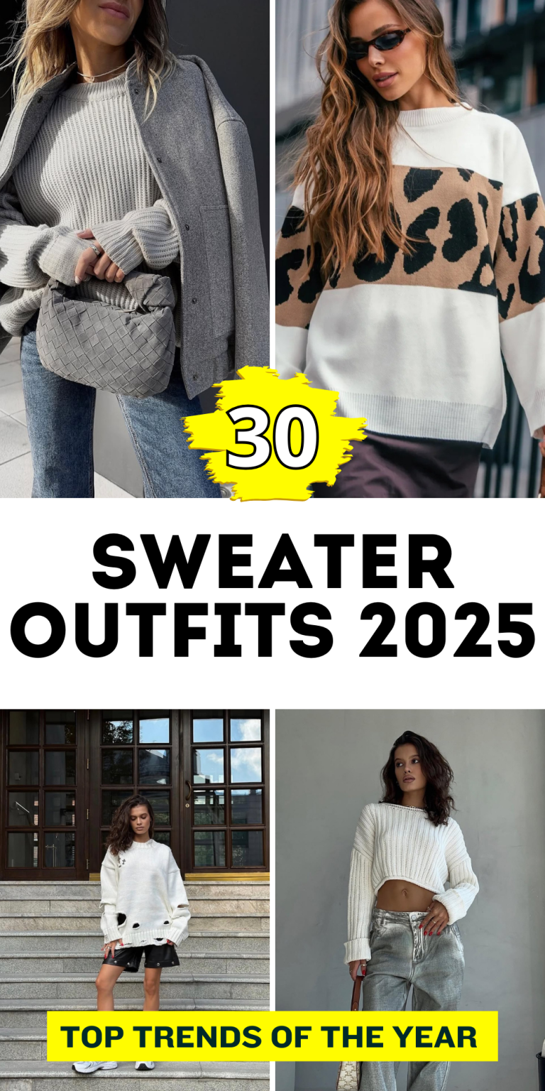 30 Sweater Outfits 2025: Trendy, Cozy And Chic Looks You Need To Try ...