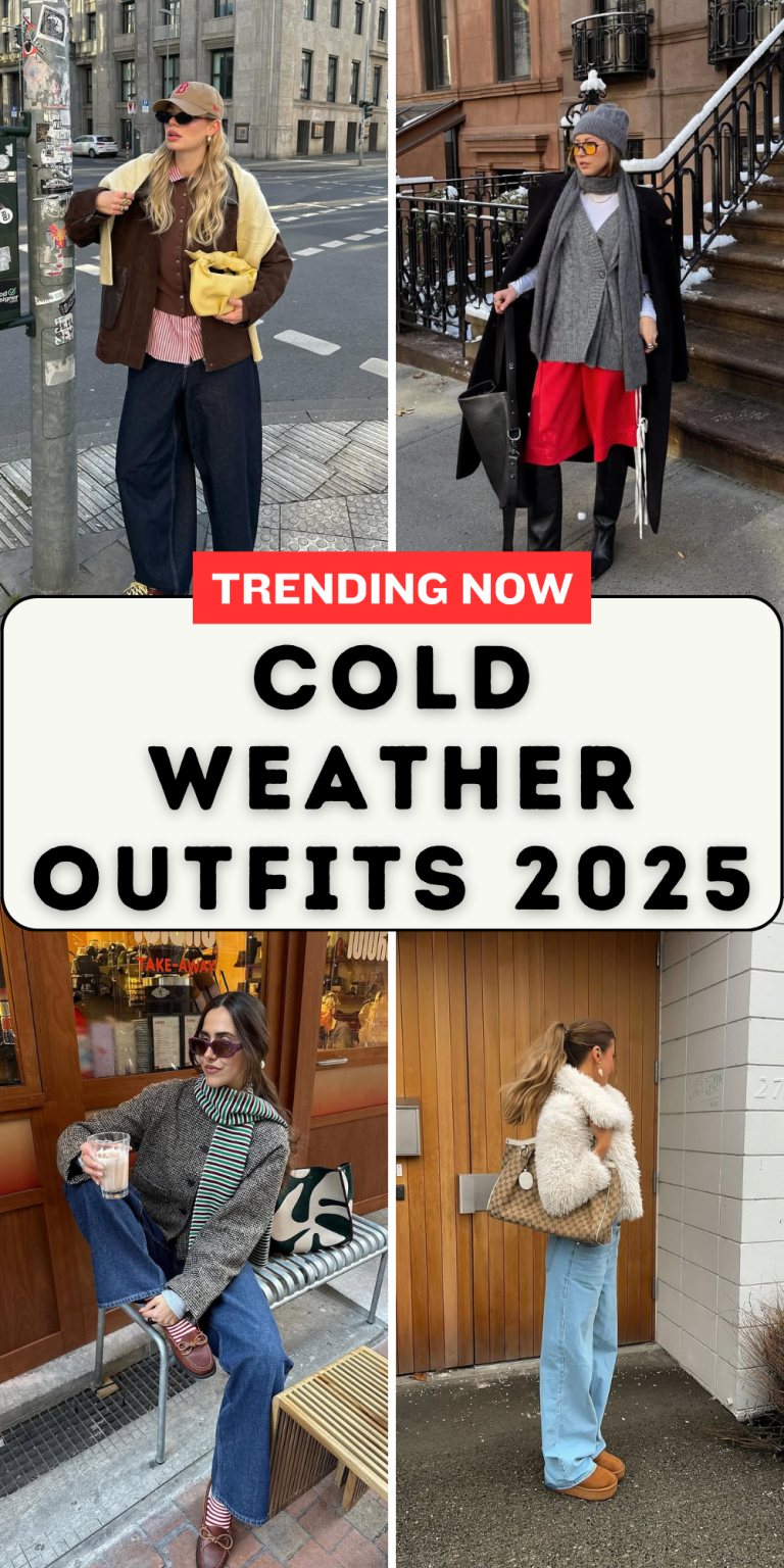 35 Cold Weather Outfits 2025: Trendy and Cozy Looks for Winter Freezing Days - divagaze.com