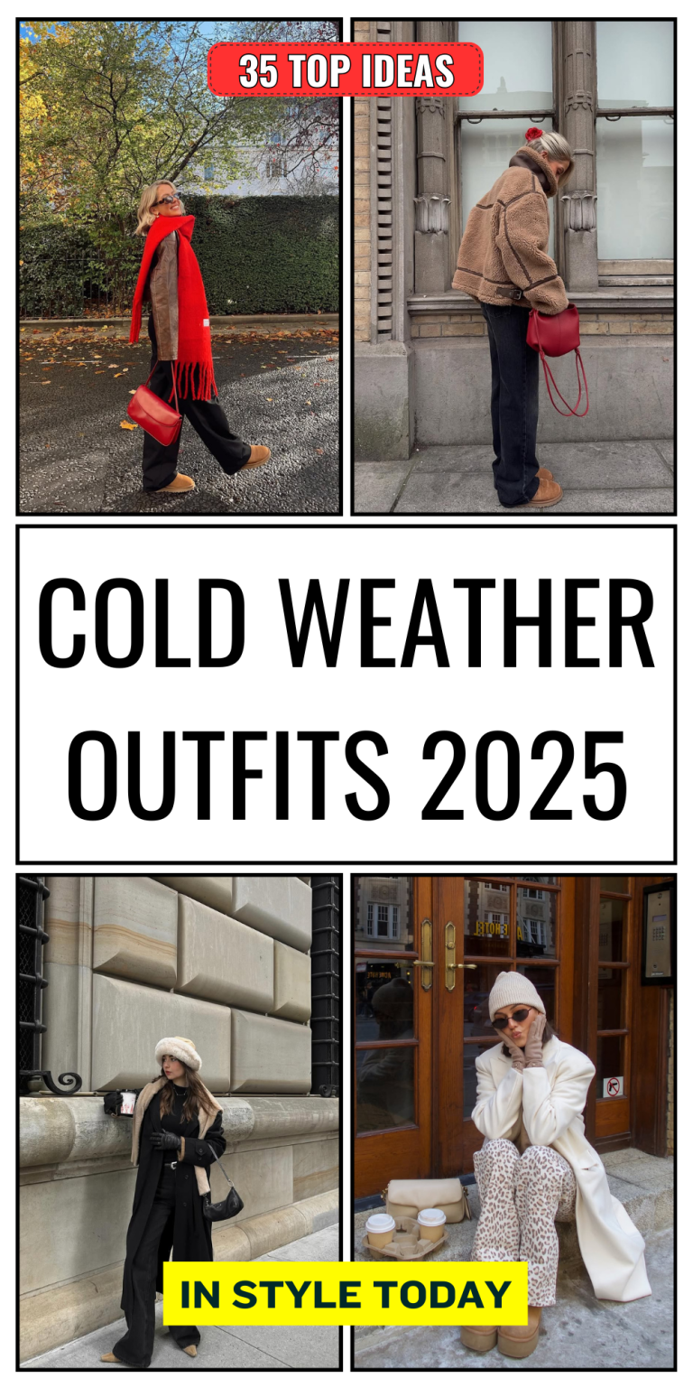 35 Cold Weather Outfits 2025: Trendy and Cozy Looks for Winter Freezing ...