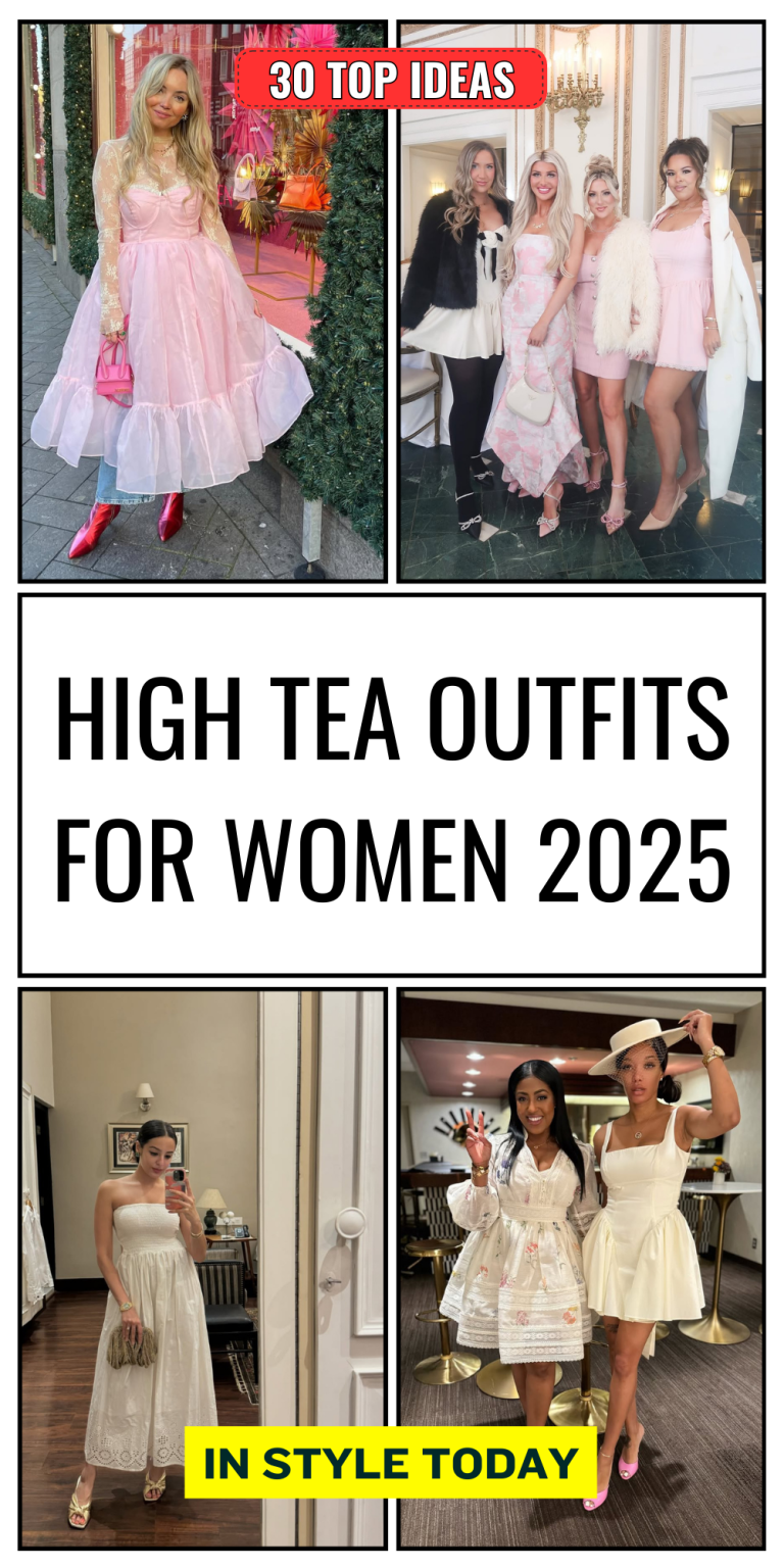 30 High Tea Outfits for Women 2025: Elegant, Modern and Vintage Styles ...