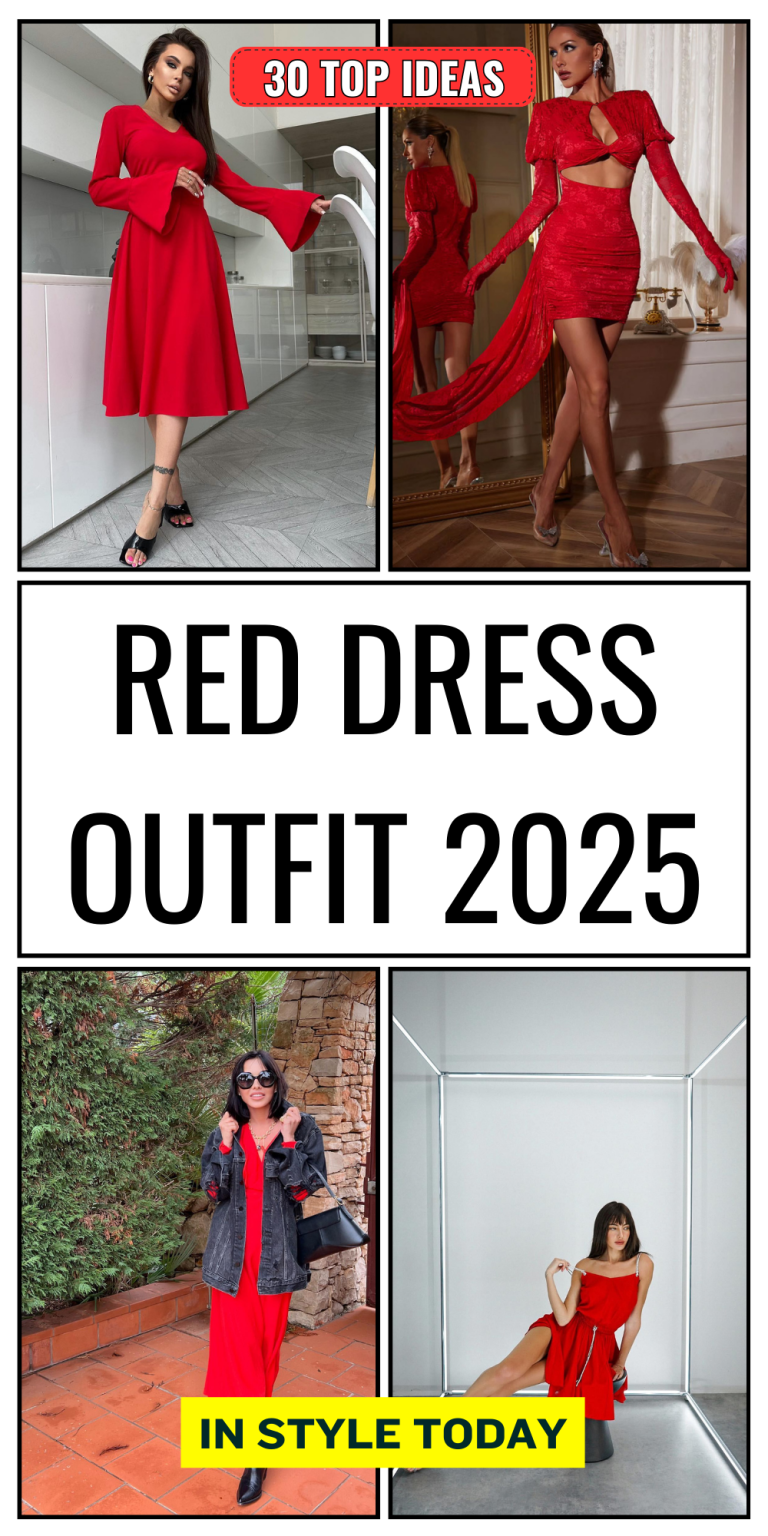 30 Red Dress Outfit 2025: Stunning Ideas for Every Occasion to Look ...