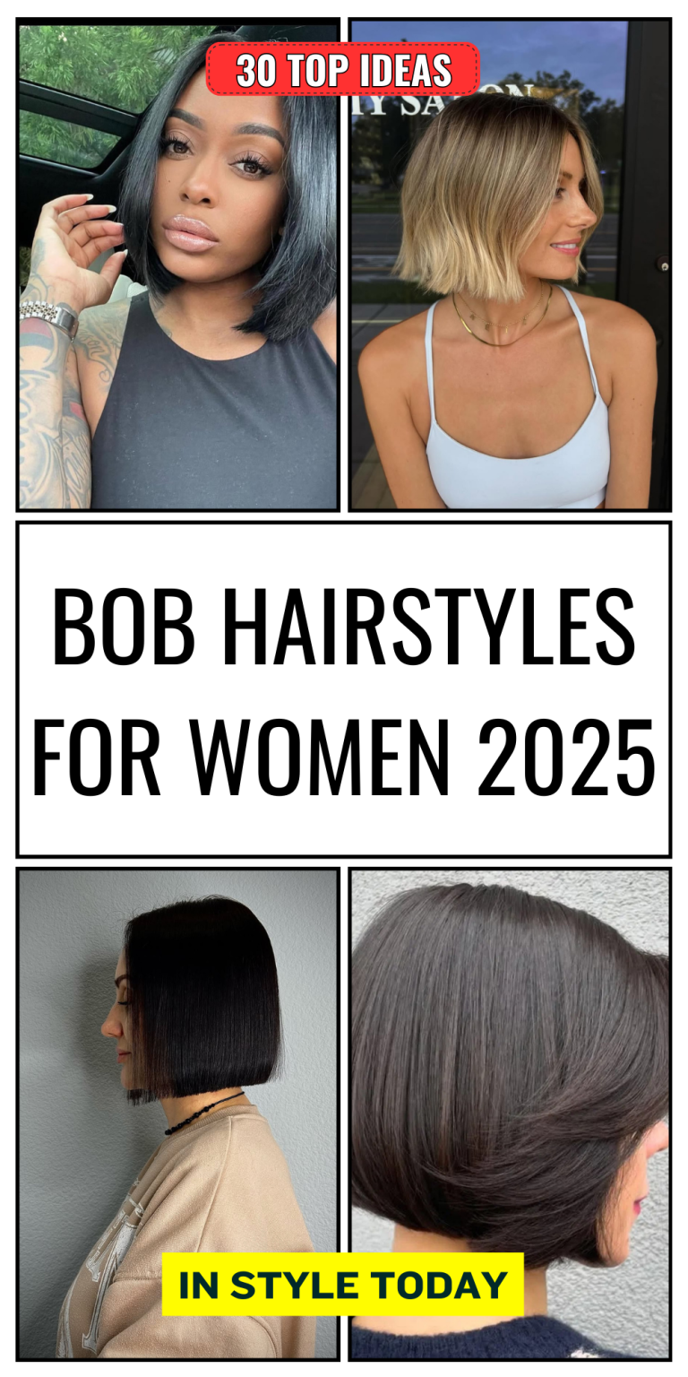30 Bob Hairstyles For Women 2025: Trendy, Chic And Age-Defying Cuts For ...
