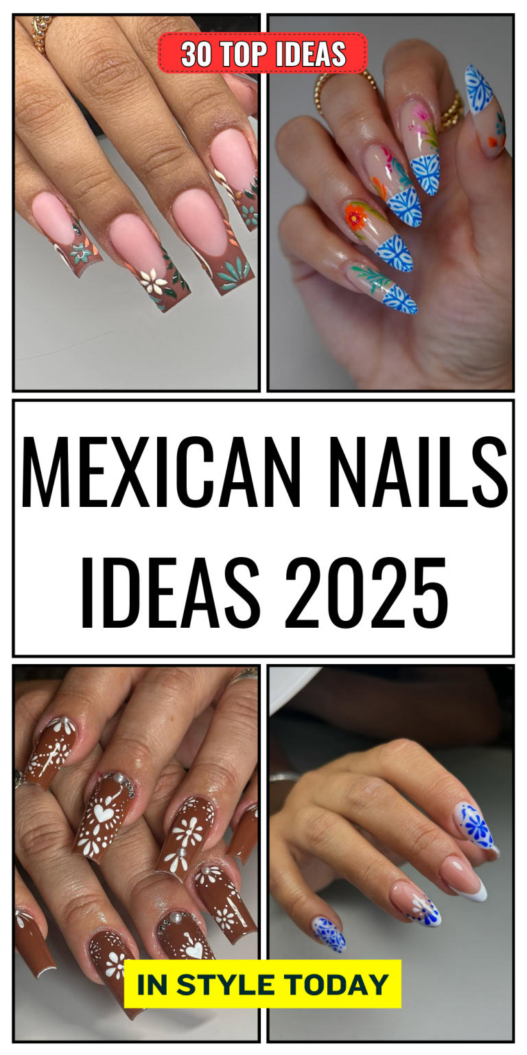 30 Mexican Nails Ideas 2025: Vibrant, Cute And Trendy Designs You Need ...