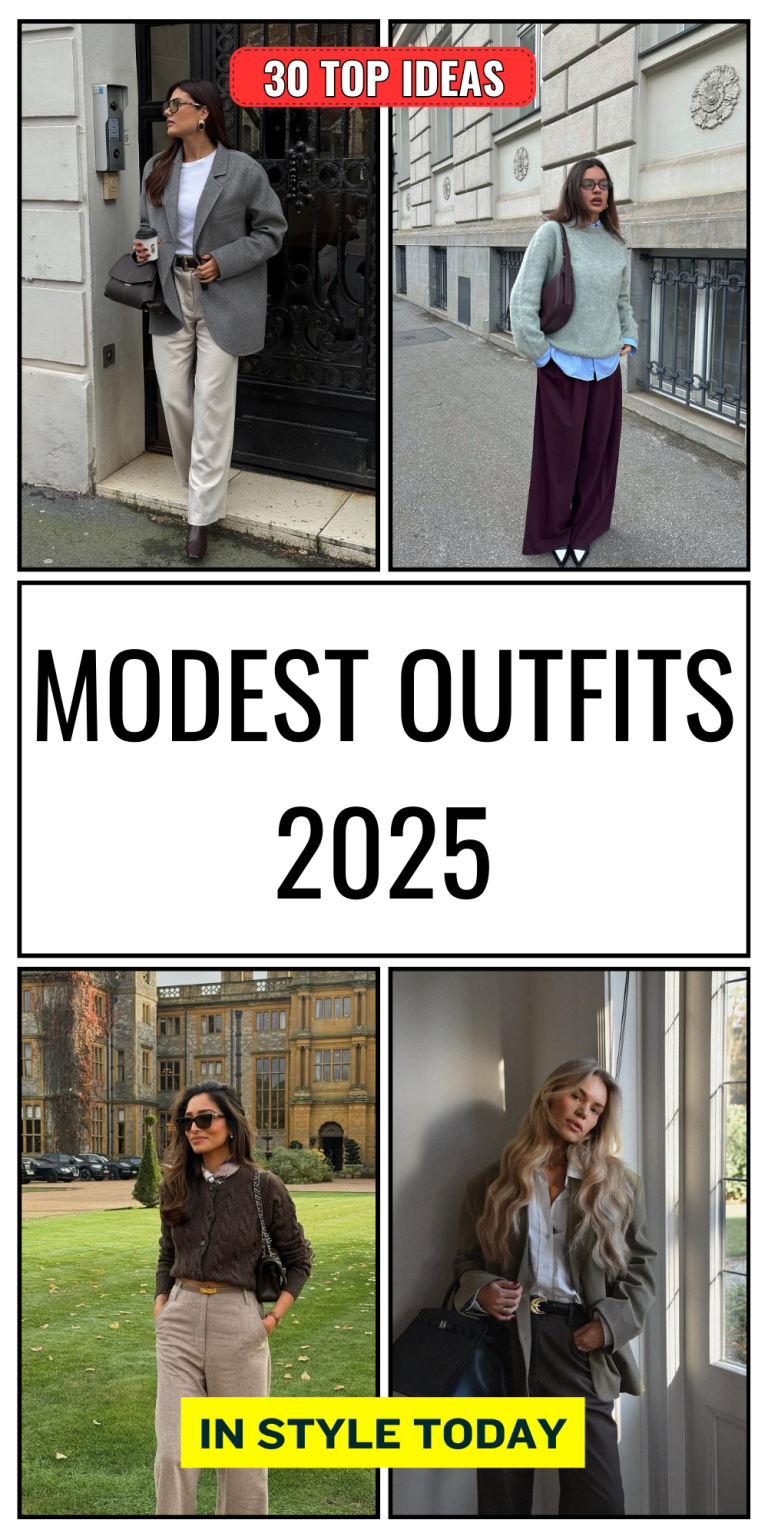 30 Modest Outfits 2025: Stylish and Elegant Looks for Every Season ...