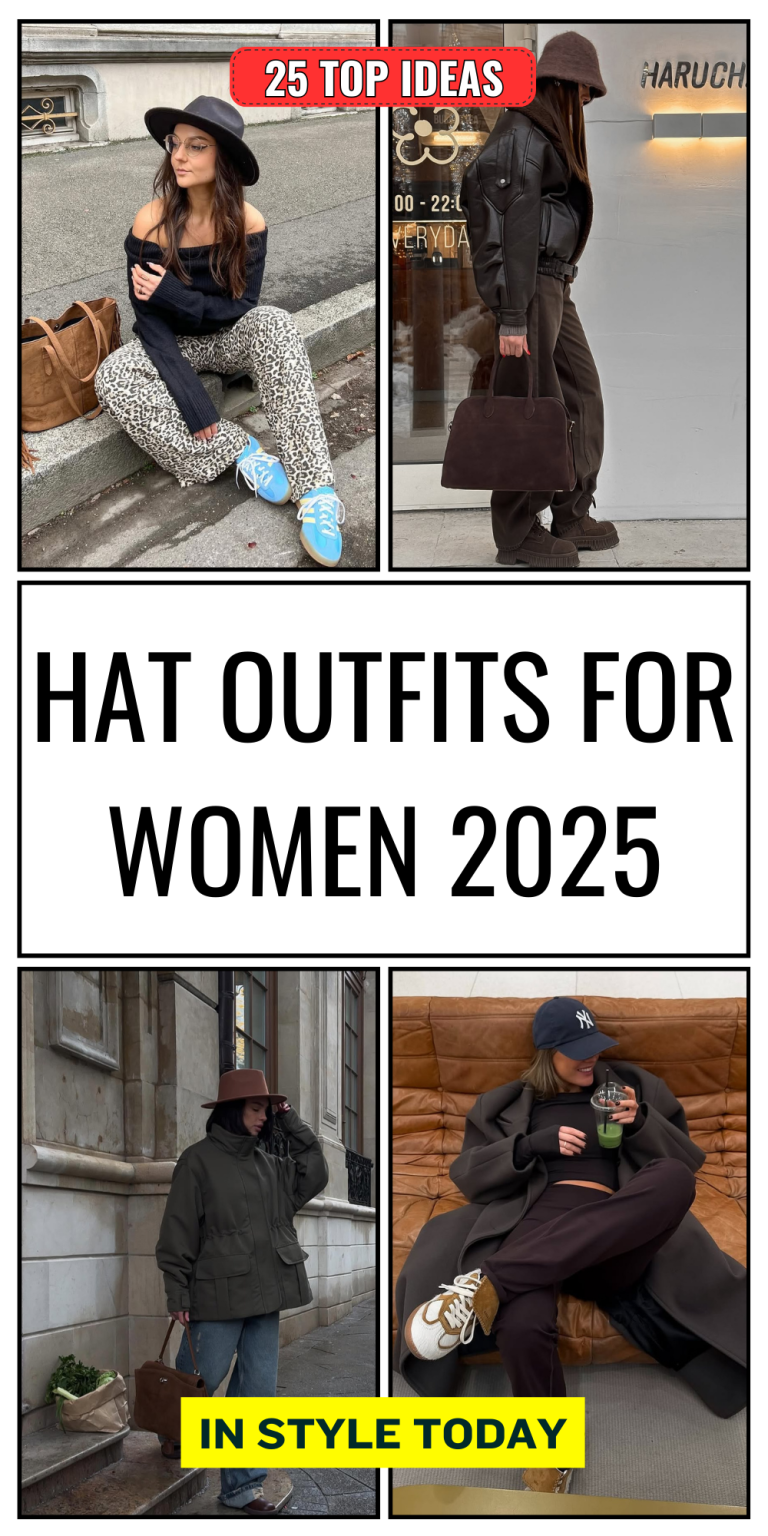 25 Hat Outfits for Women 2025: Trendy and Classy Ways to Style Hats for ...