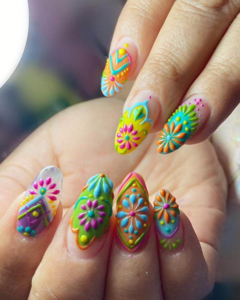30 Mexican Nails Ideas 2025: Vibrant, Cute and Trendy Designs You Need ...