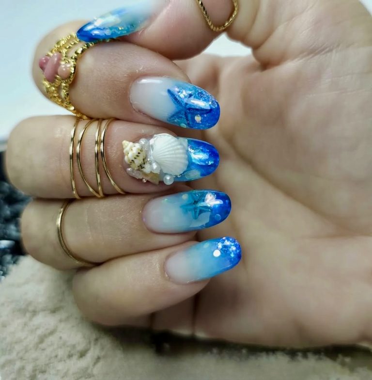 30 Sea Nails Ideas 2025 That Are So Cute, Blue and Trendy You’ll Want ...