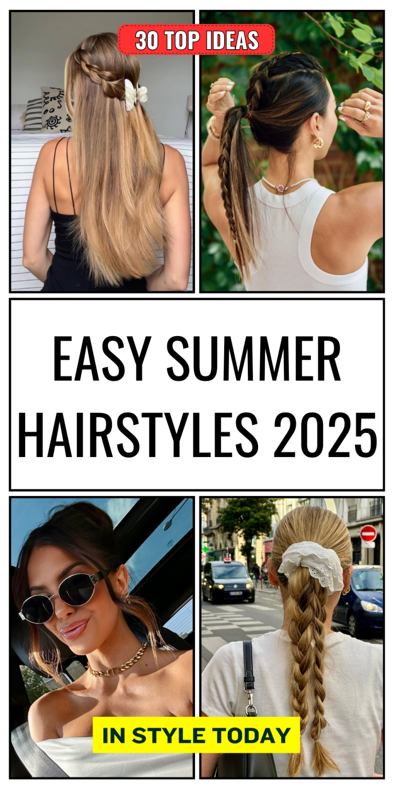 30 Easy Summer Hairstyles 2025 That Are Cute, Quick and Perfect for All ...