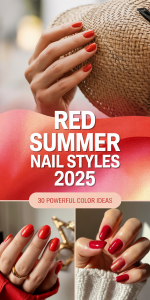 30 Summer Red Nails 2025 That Will Make You Obsessed with Bold, Chic ...