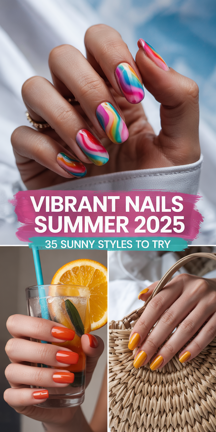 35 Vibrant Nails Summer 2025 That Will Make You Obsessed With Color ...