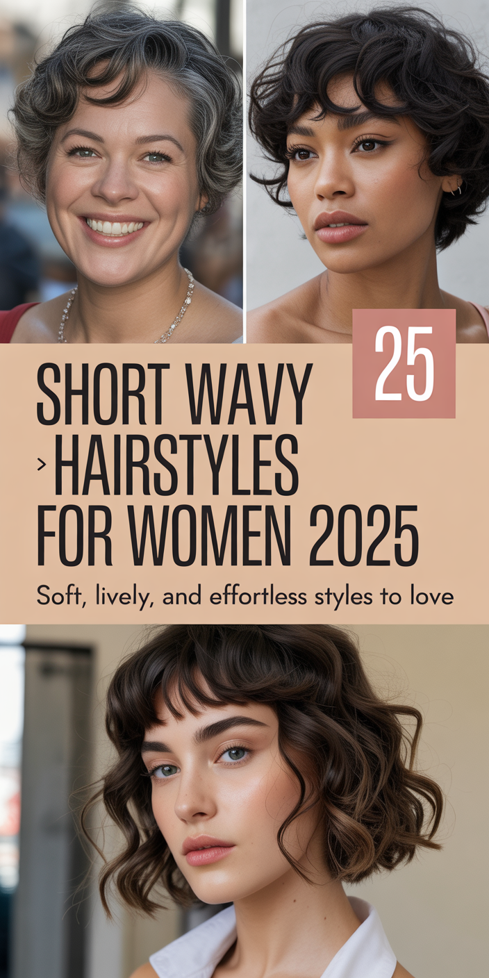 25 Short Wavy Hairstyles for Women 2025 That Flatter Every Face Shape ...