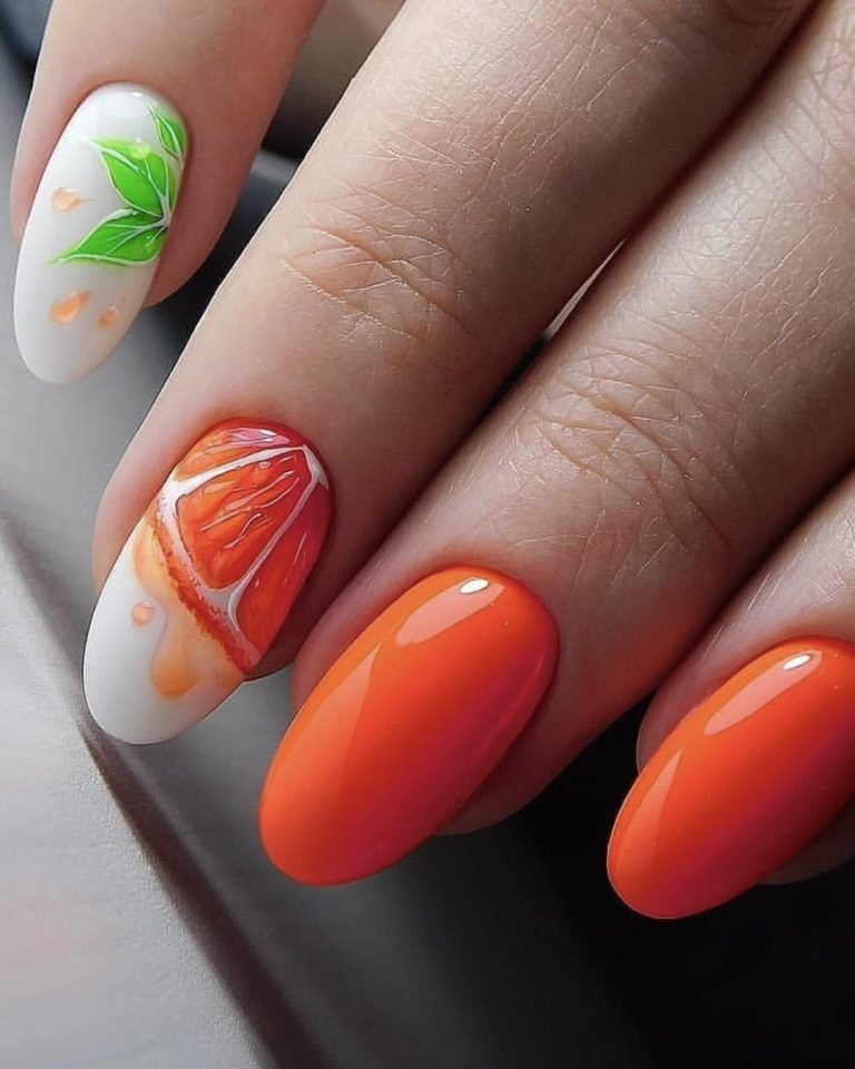 35 Orange Summer Nails 2025 That Will Make Your Manicure Pop with Color ...