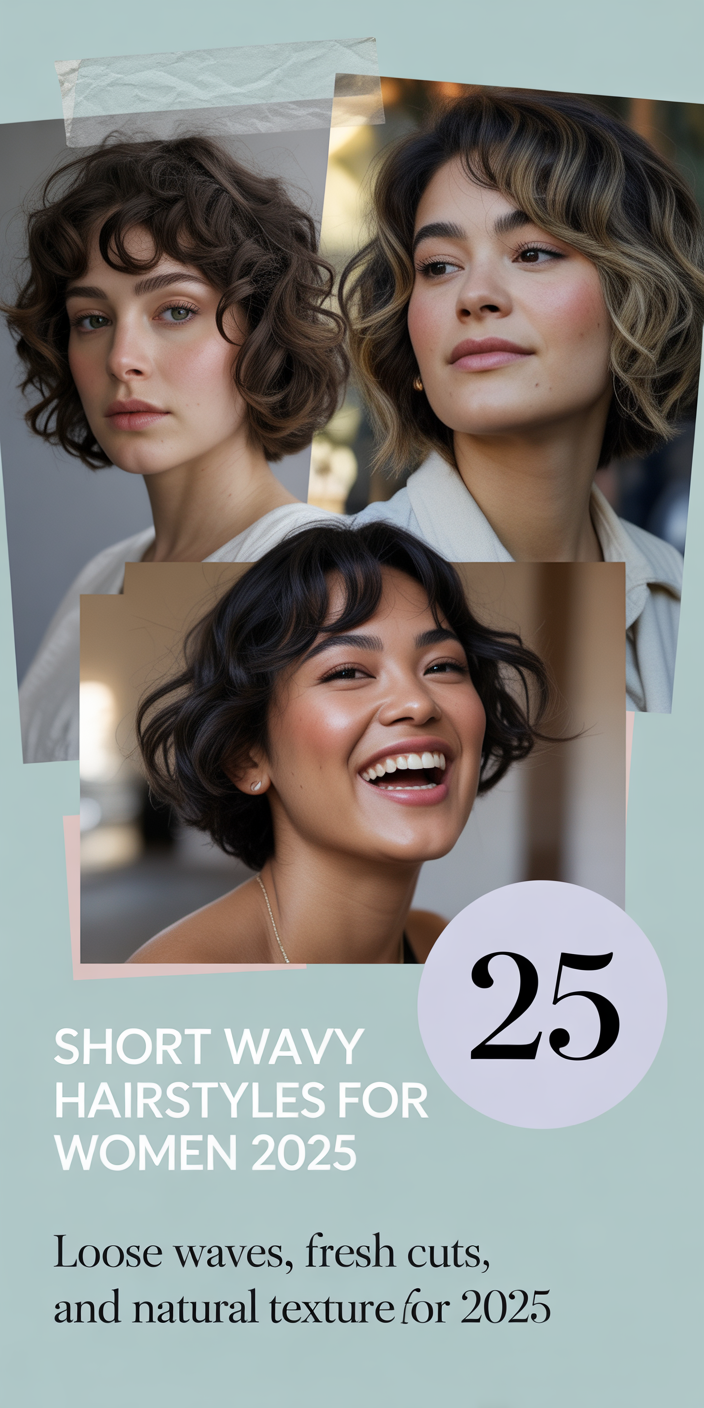 25 Short Wavy Hairstyles for Women 2025 That Flatter Every Face Shape ...