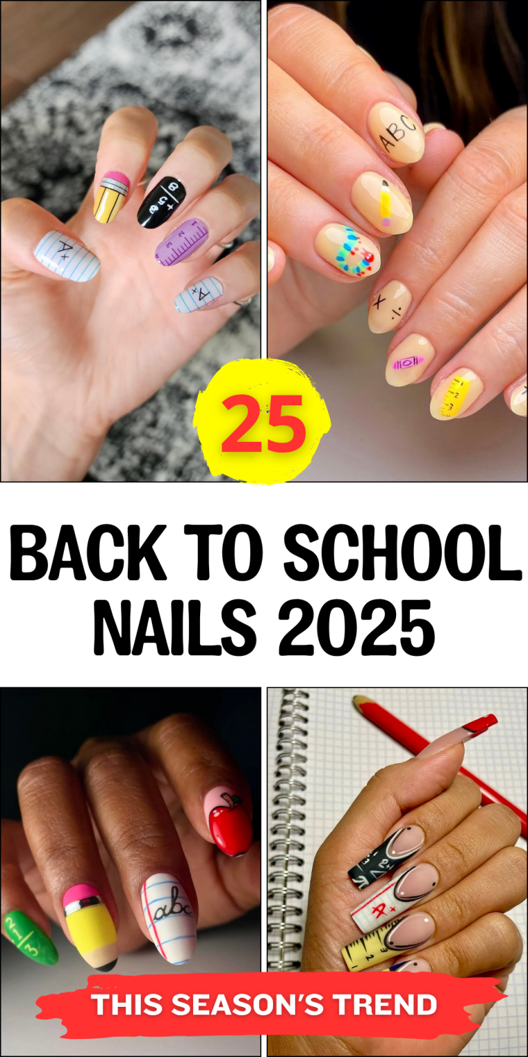 25 Back to School Nails 2025 for Students and Teachers - divagaze.com