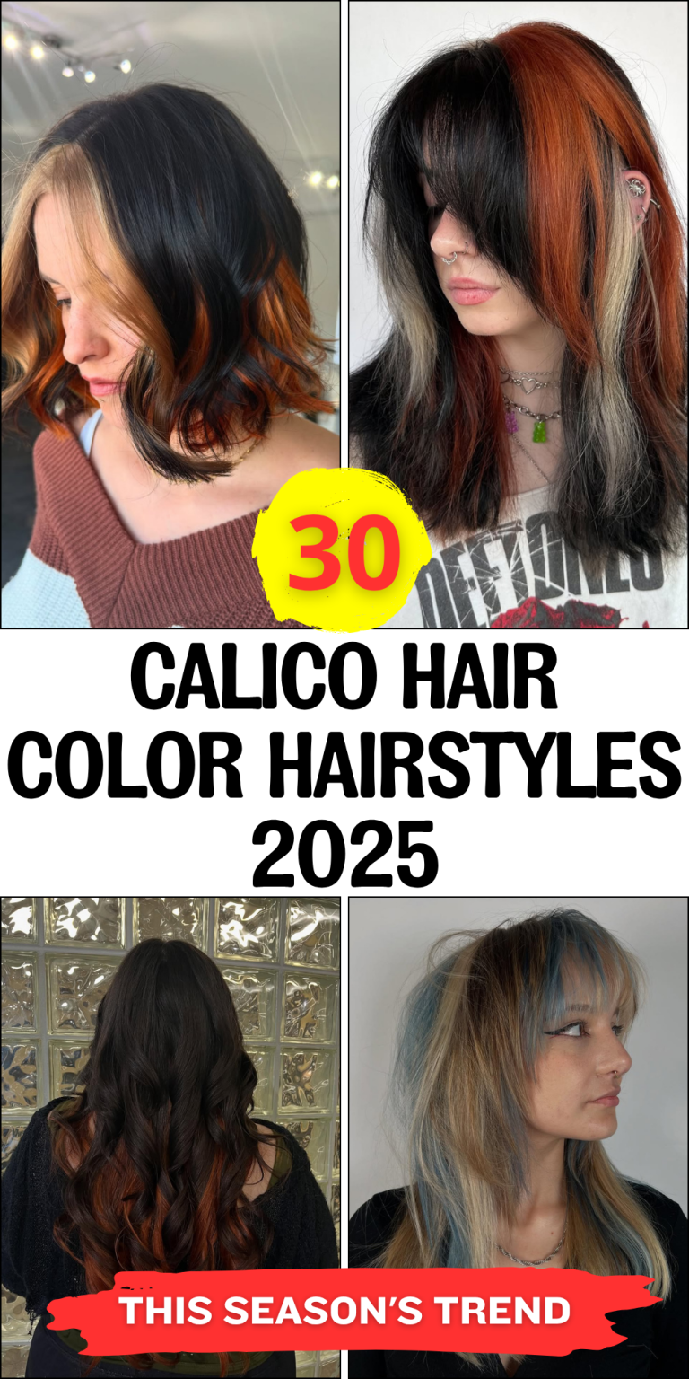 30 Calico Hair Color Hairstyles 2025 for Bold Women - divagaze.com