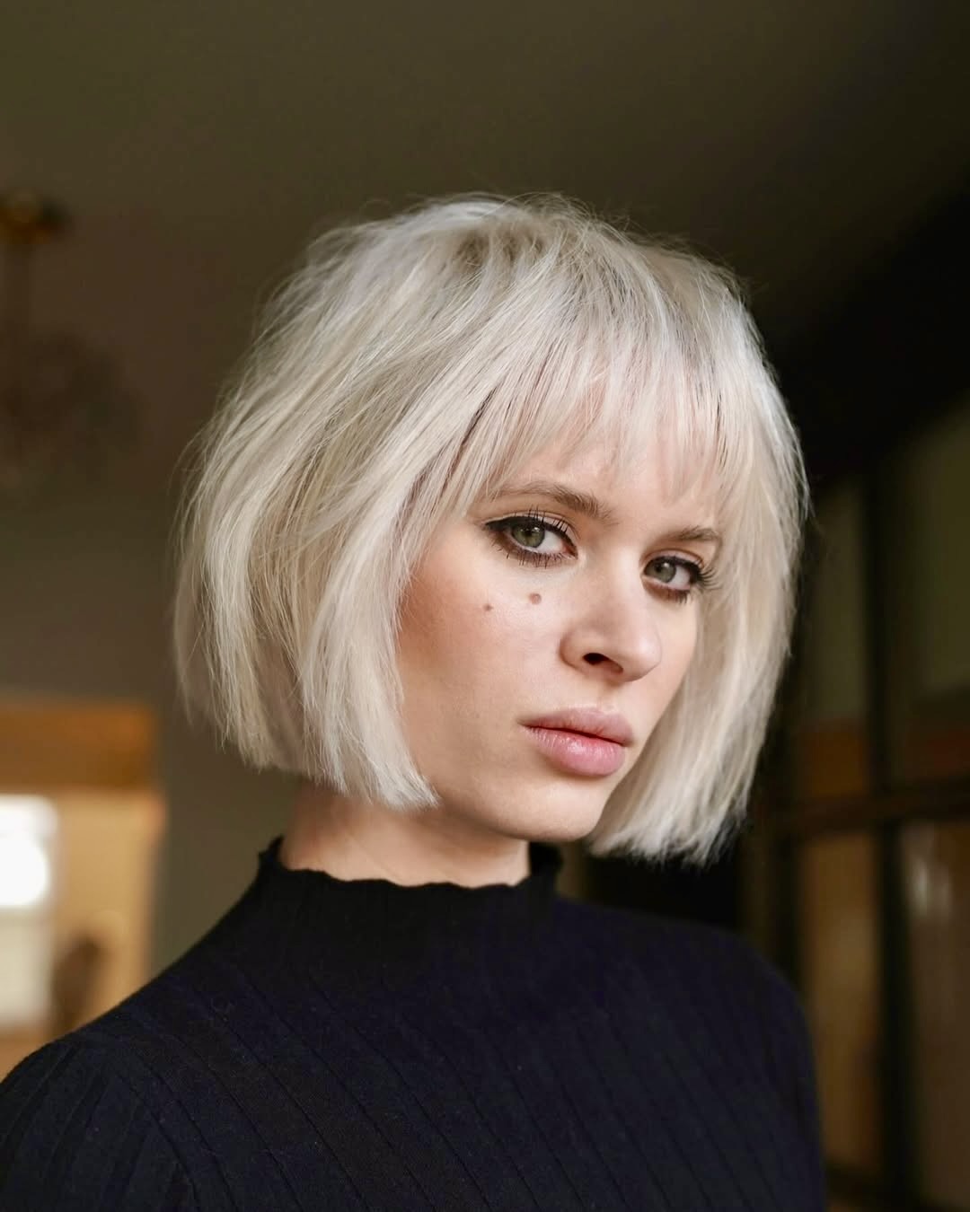 30 Lob Haircut with Bangs Ideas for Women 2025 - divagaze.com