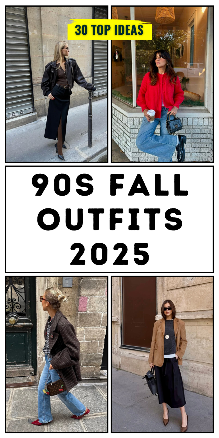 30 Best 90s Fall Outfits 2025 for Women to Try Now - divagaze.com