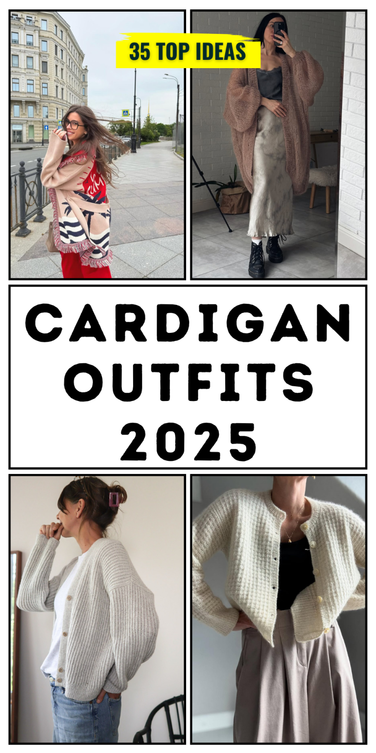35 Cardigan Outfits 2025 for Women to Copy This Year - divagaze.com