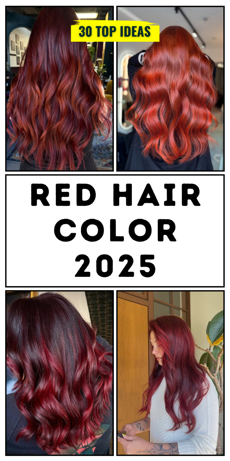 30 Red Hair Color Ideas 2025 to Try Now - divagaze.com