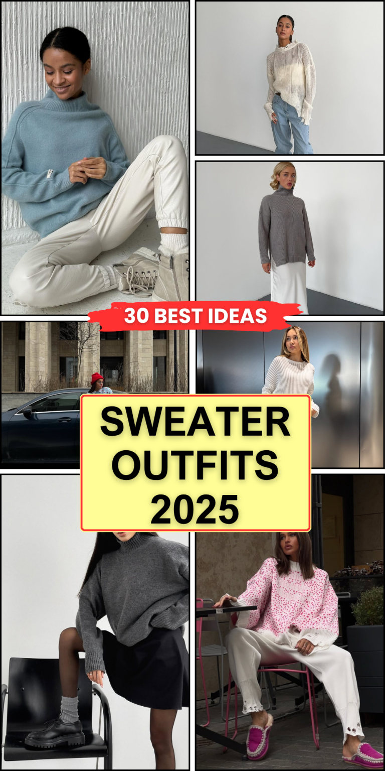 30 Best Sweater Outfits 2025 for Chic and Cozy Style - divagaze.com