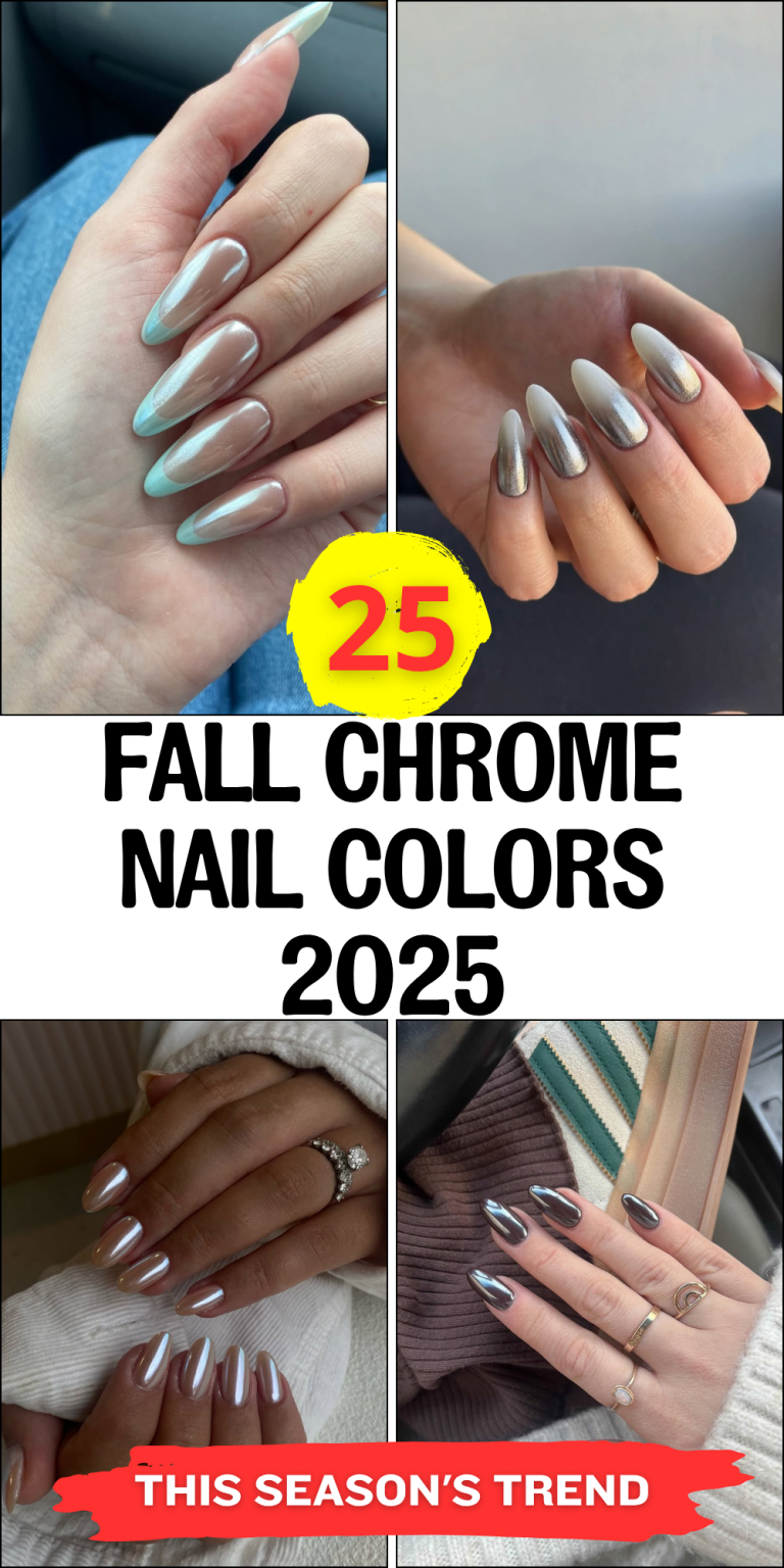 25 Fall Chrome Nail Colors 2025 Ideas for Bold Shiny Looks - divagaze.com