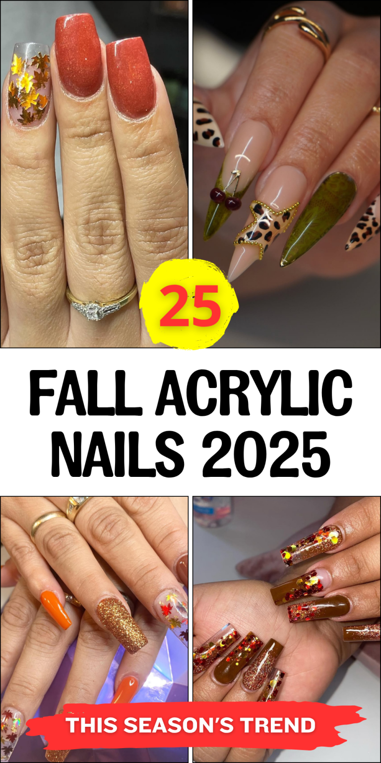 25 Fall Acrylic Nails 2025 Ideas for Seasonal Glam - divagaze.com