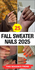 25 Fall Sweater Nails 2025 Ideas for Cozy Textured Manis - divagaze.com