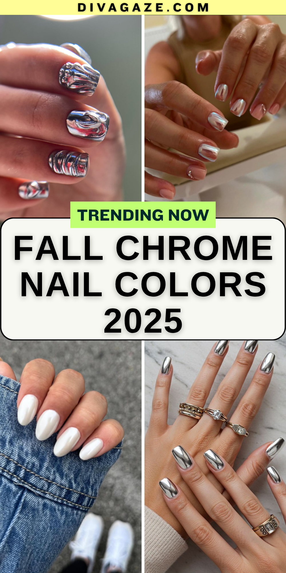 25 Fall Chrome Nail Colors 2025 Ideas for Bold Shiny Looks - divagaze.com