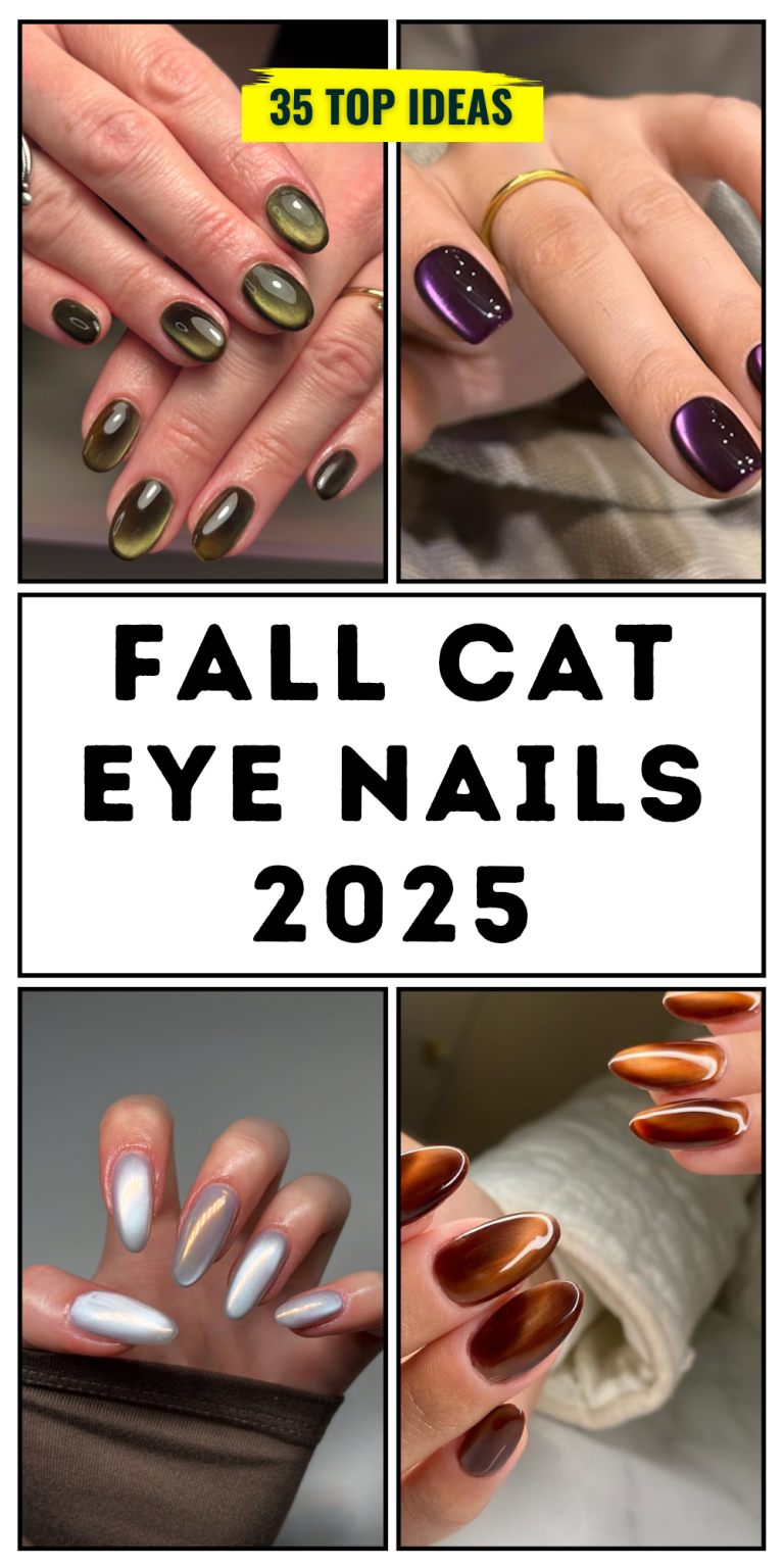 35 Fall Cat Eye Nails 2025 Ideas That Glow and Sparkle - divagaze.com